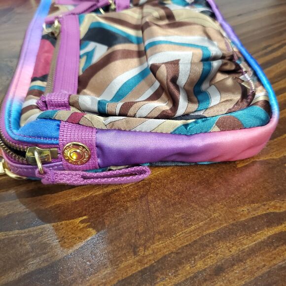 George Gina & Lucy | Bags | George Gina Lucy Bag Y2k Satin Purple Multi Shouder Crossbody Cargo ...